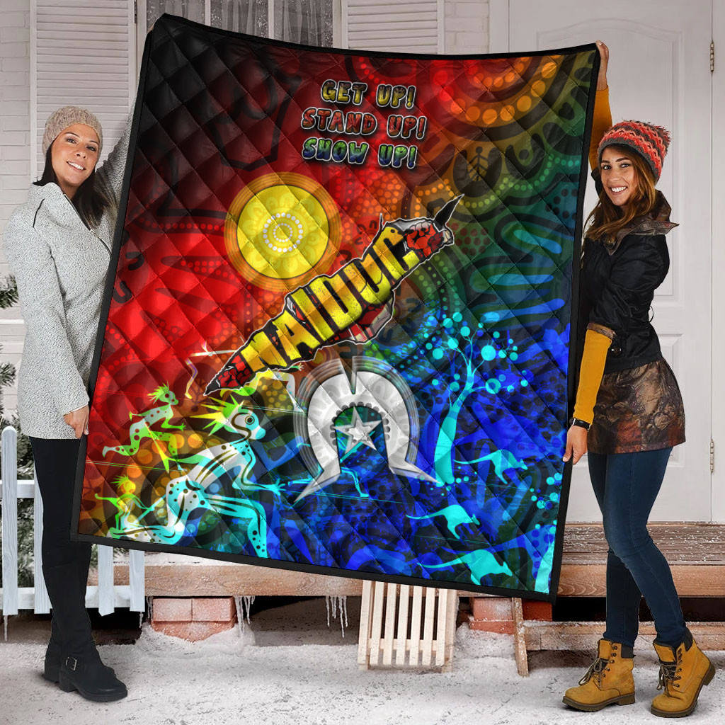 Australia Naidoc Week Quilt - Naidoc Aboriginal Dot Art Painting With ...