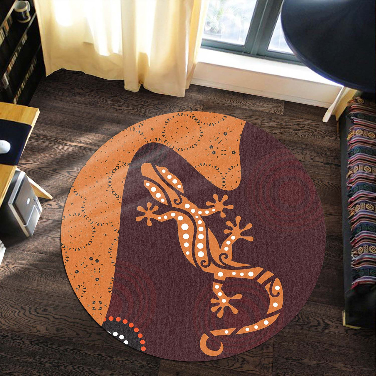 Australia Aboriginal Round Rug - Aboriginal Dot Painting Dreaming ...