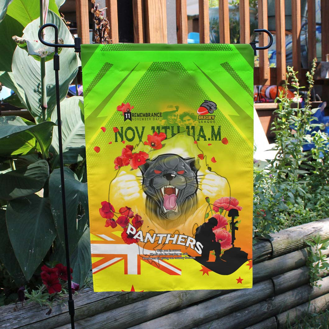 Penrith Panthers Flag - Remembrance Day Team Poppies Flag