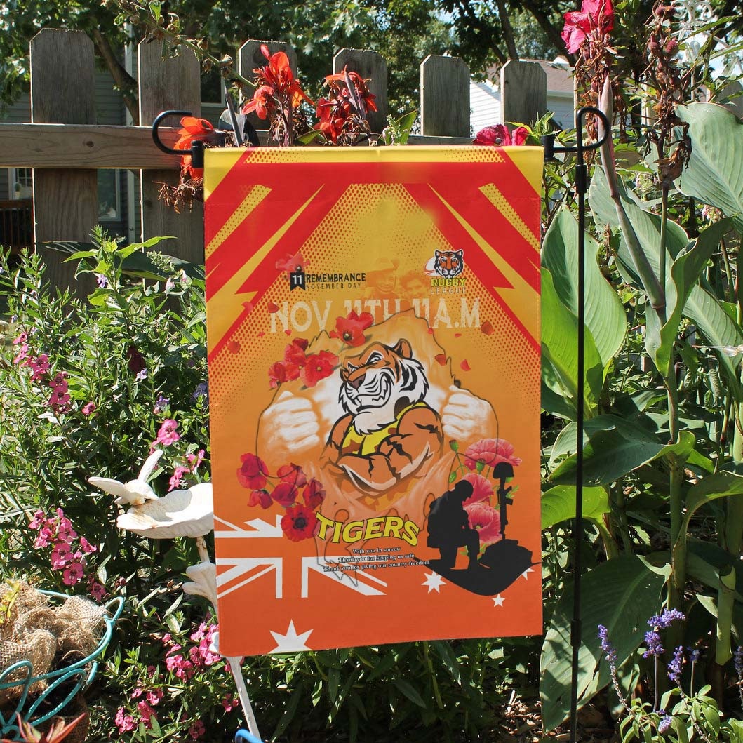 Wests Tigers Flag - Remembrance Day Team Poppies Flag