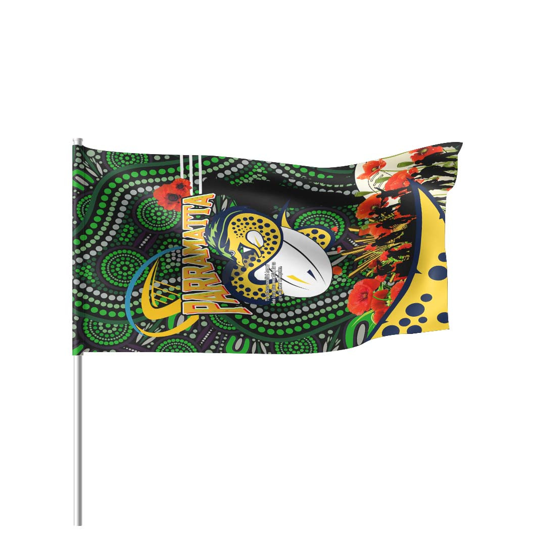 Parramatta Eels Flag - Anzac Day Remembrance Aboriginal Inspired ...