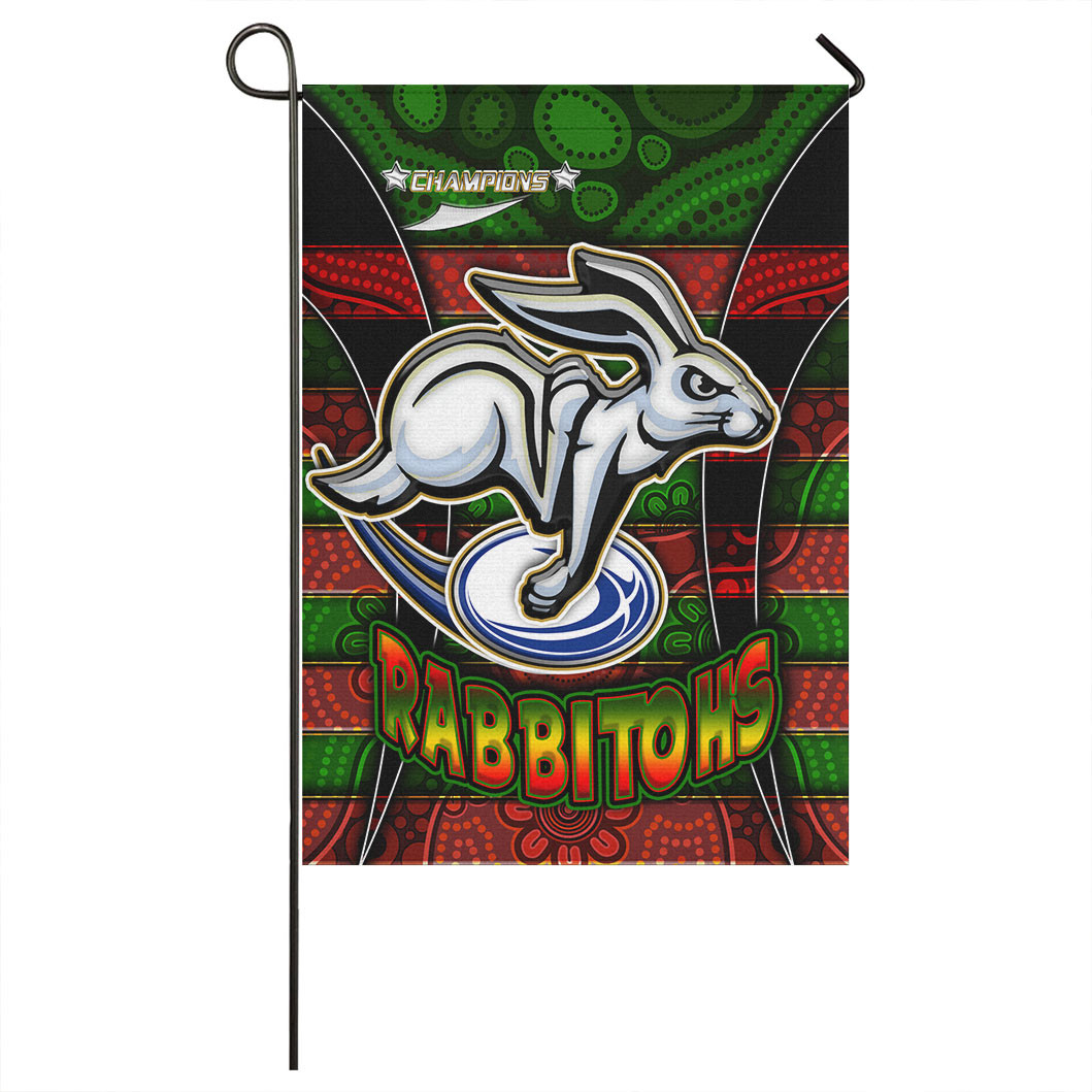 South Sydney Rabbitohs Flag - Rabbit Aboriginal Inspired Style Pattern Flag