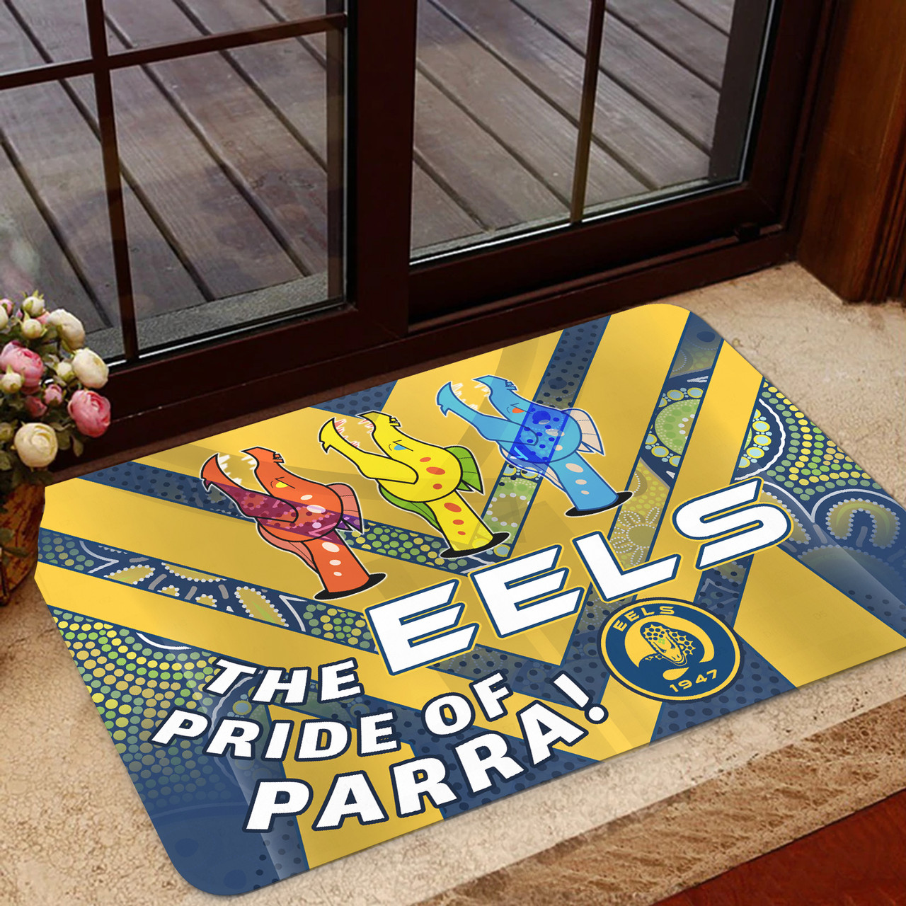 Parramatta Eels Door Mat - Go Parra Parramatta Eels Aboriginal Inspired ...