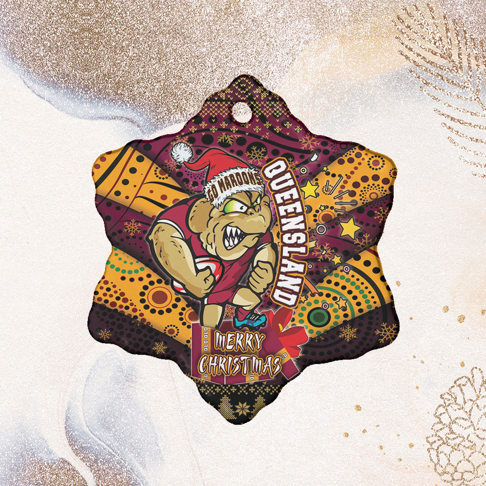 Cane Toads Christmas Ornament - QLD Go Maroons Cane Toads Aboriginal ...