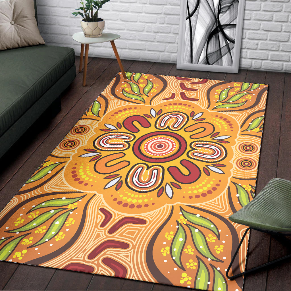 Australia Aboriginal Inspired Area Rug - Aboriginal Art Background With ...