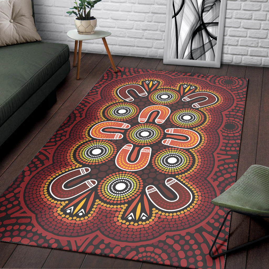 Australia Aboriginal Inspired Area Rug - Australian Aboriginal Dot ...