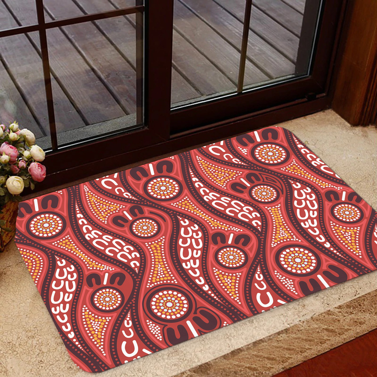 Australia Aboriginal Inspired Door Mat - Indigenous Art Aboriginal ...