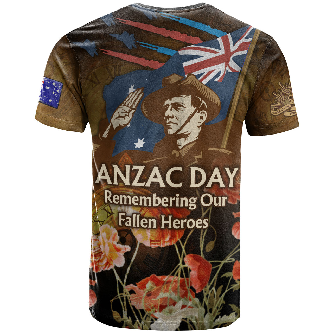 Anzac Day T-shirt - Custom Remembering Our Fallen Heroes T-shirt