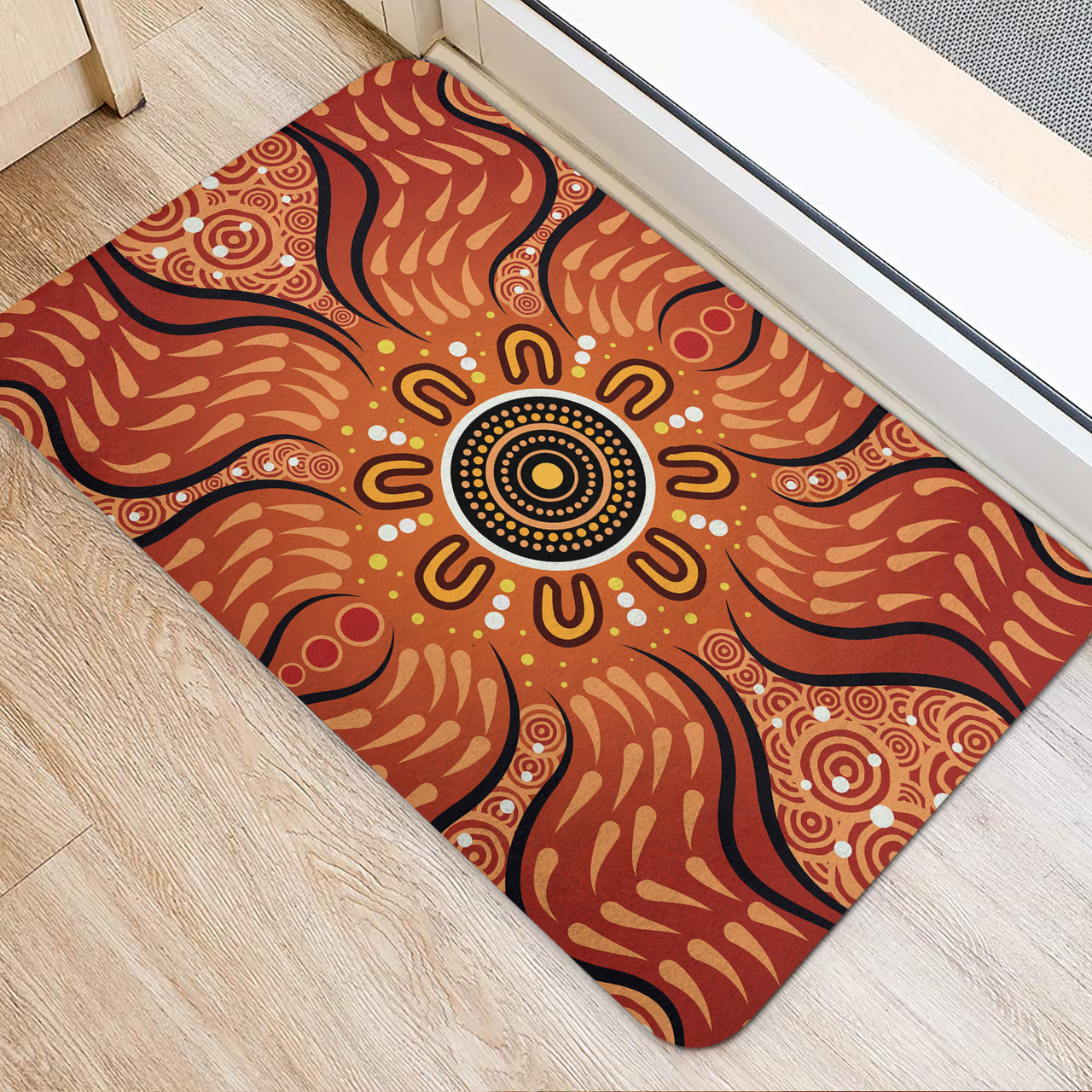 Australia Aboriginal Inspired Door Mat - Aboriginal Dot Art Pattern ...