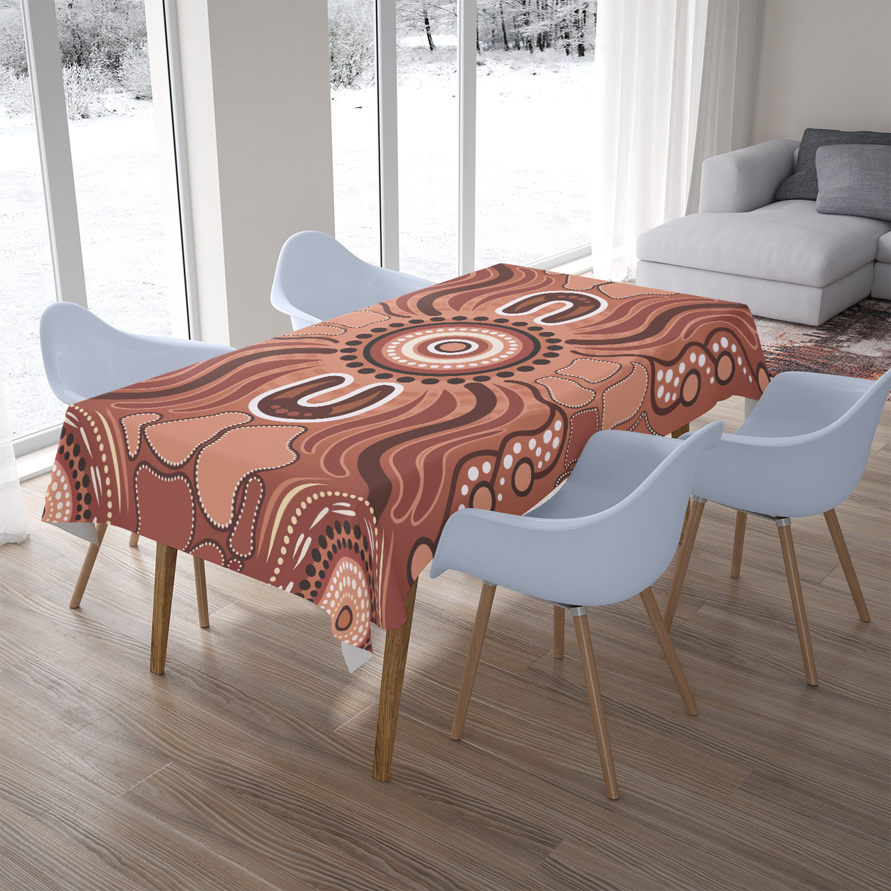 Australia Aboriginal Inspired Tablecloth - Land Aboriginal Art Painting ...