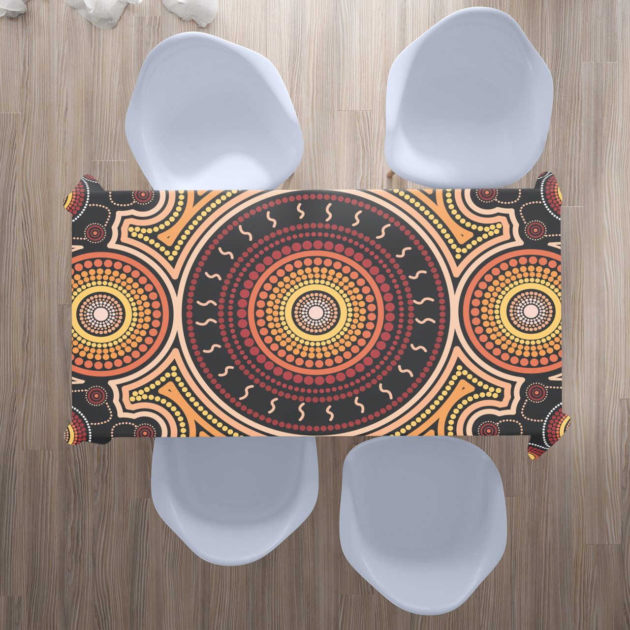 Australia Aboriginal Inspired Tablecloth - Aboriginal Indigenous Dot ...