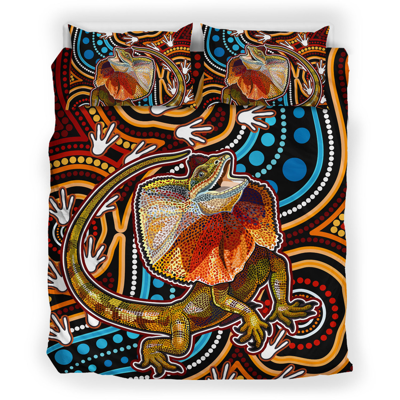 Australia Indigenous Bedding Set - Aboriginal Inspired frill necked ...