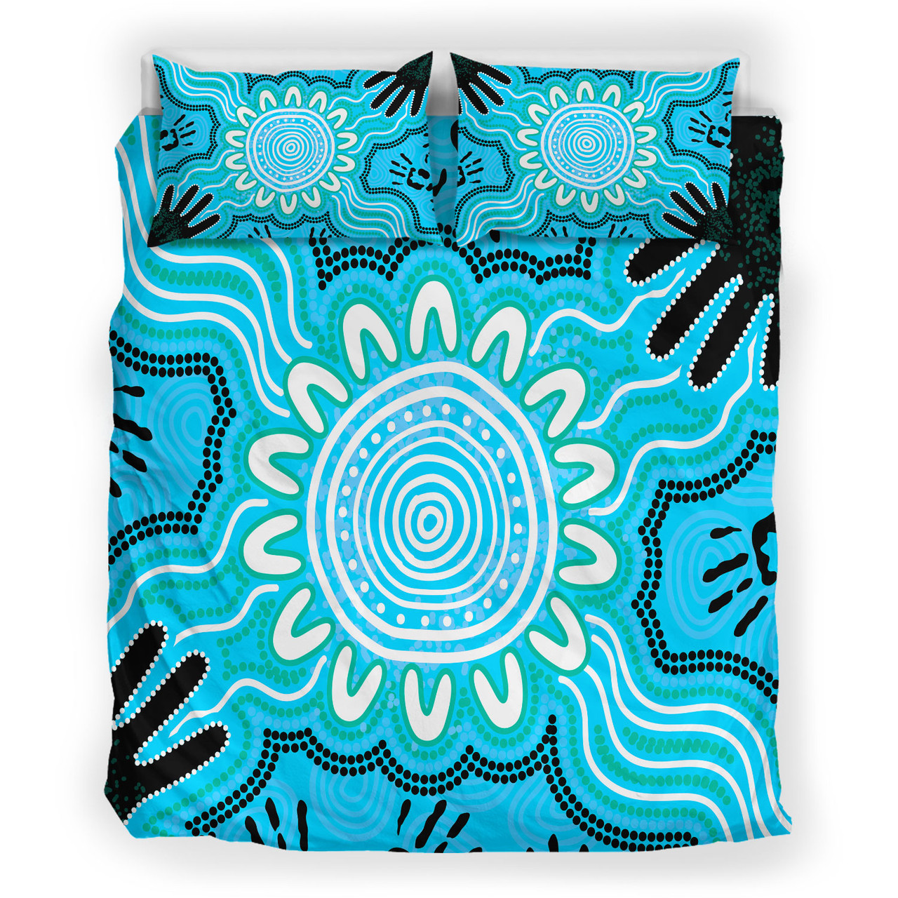 Australia Indigenous Bedding Set - Hand print aboriginal inspired ...
