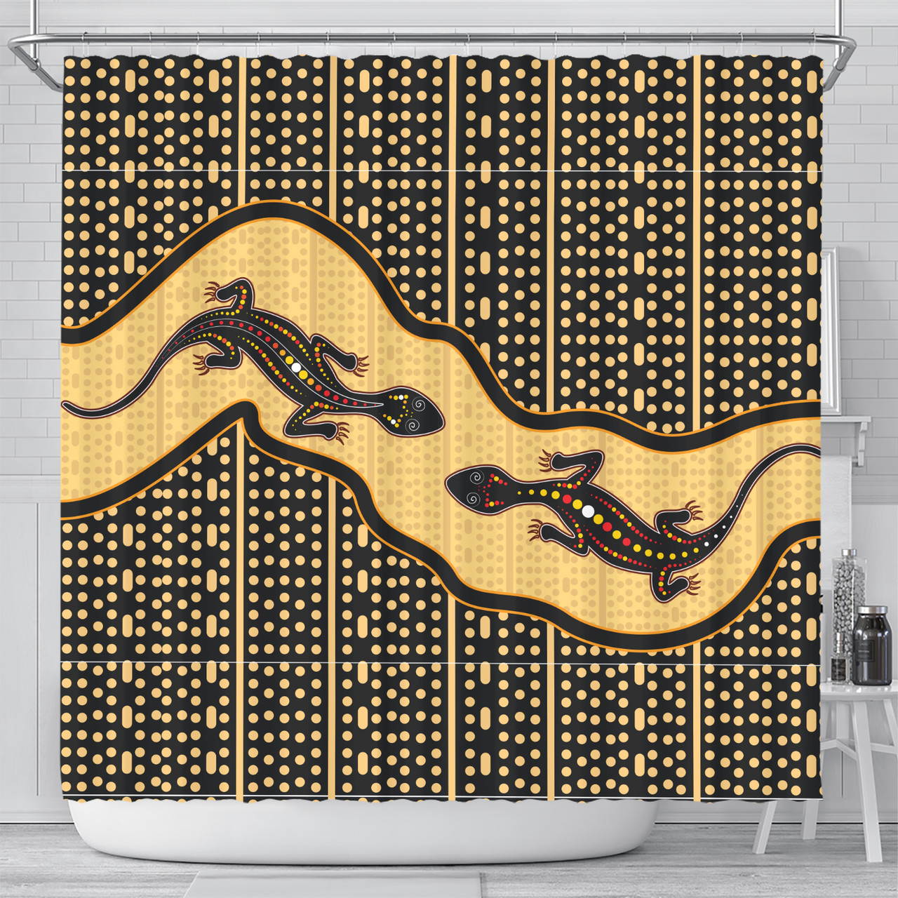 Australia Aboriginal Inspired Shower Curtain - Aboriginal Art ...
