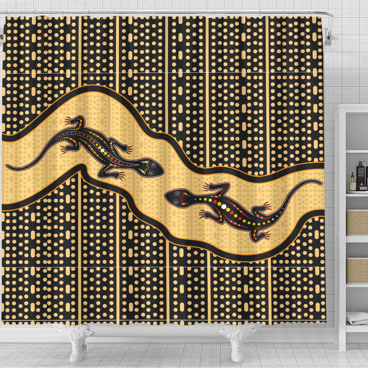 Australia Aboriginal Inspired Shower Curtain - Aboriginal Art ...