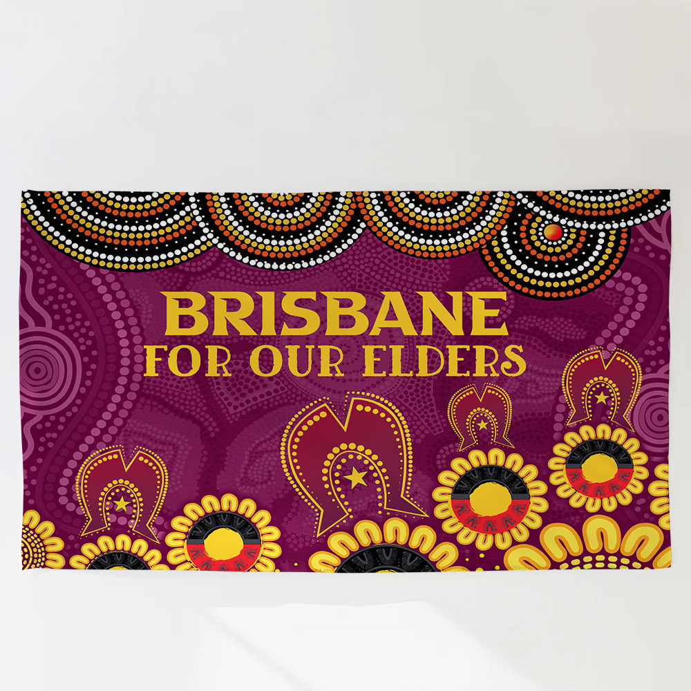 Brisbane Broncos Naidoc Flag - Custom Broncos For Our Elders Flag