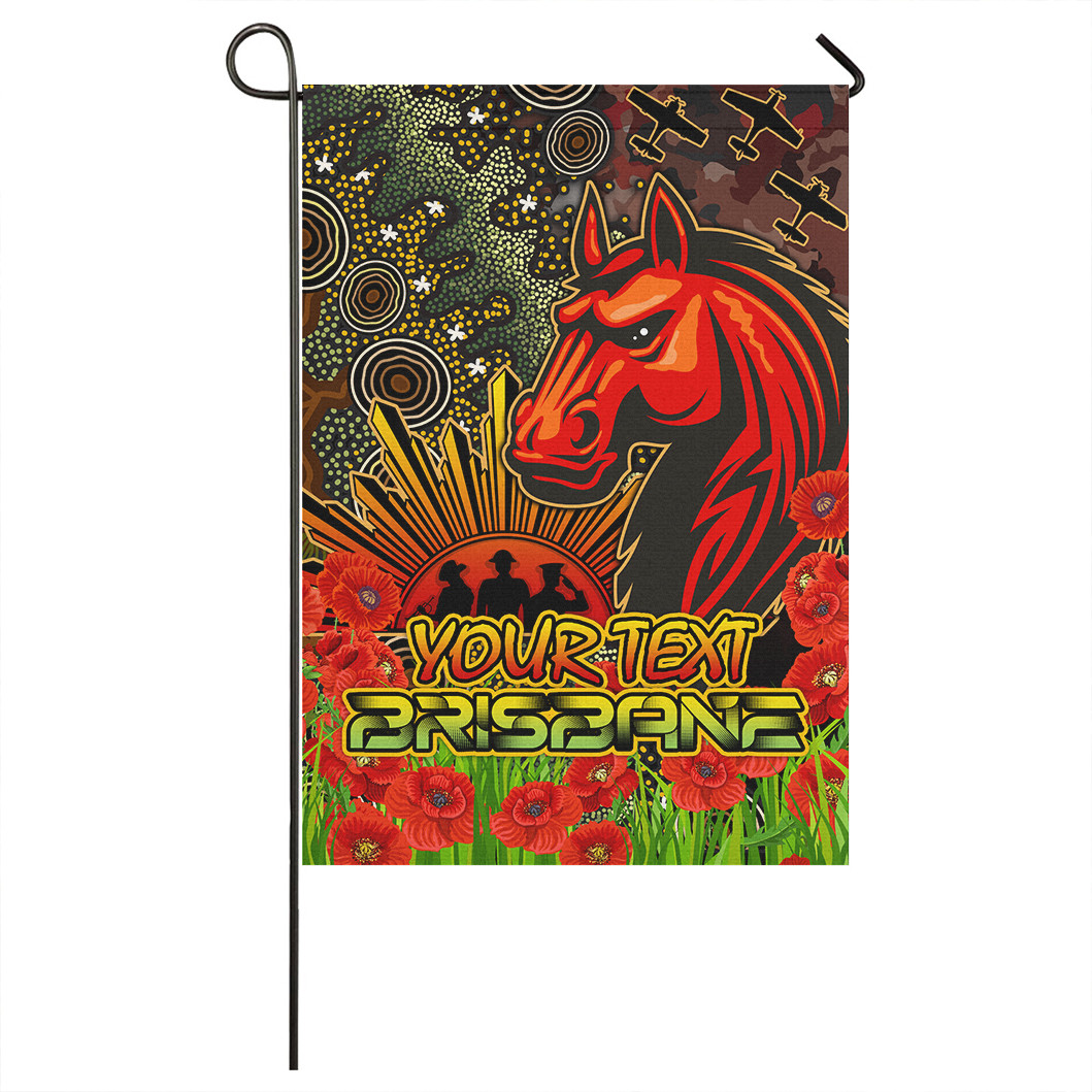 Brisbane Broncos Anzac Custom Flag - Anzac Broncos with Remembrance ...