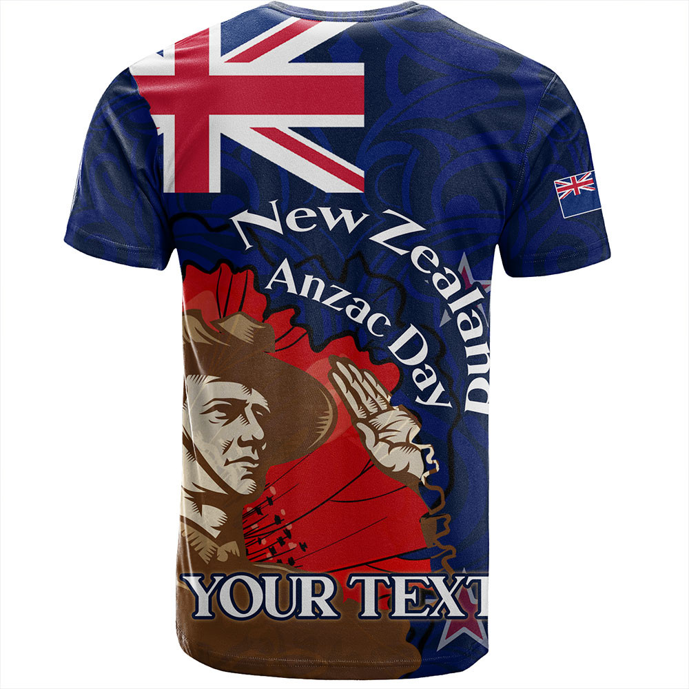 New Zealand Anzac Day Custom T-shirt - FLag Anzac Day Maori Patterns T ...