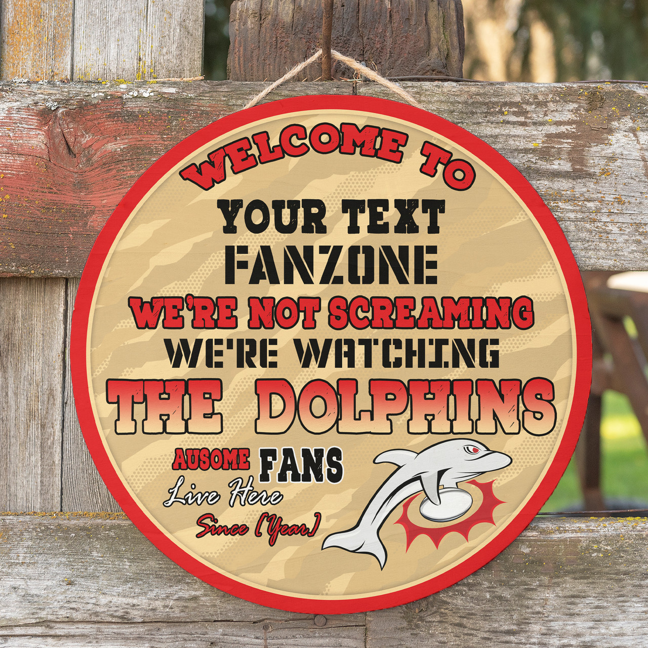 Redcliffe Door Sign - Welcome To Our Fan Zone Door Sign
