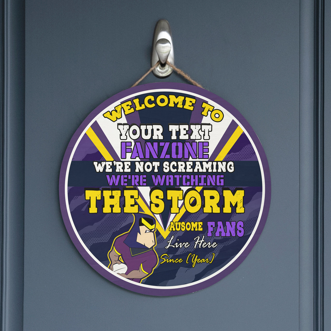 Melbourne Door Sign - Welcome To Our Fan Zone Door Sign