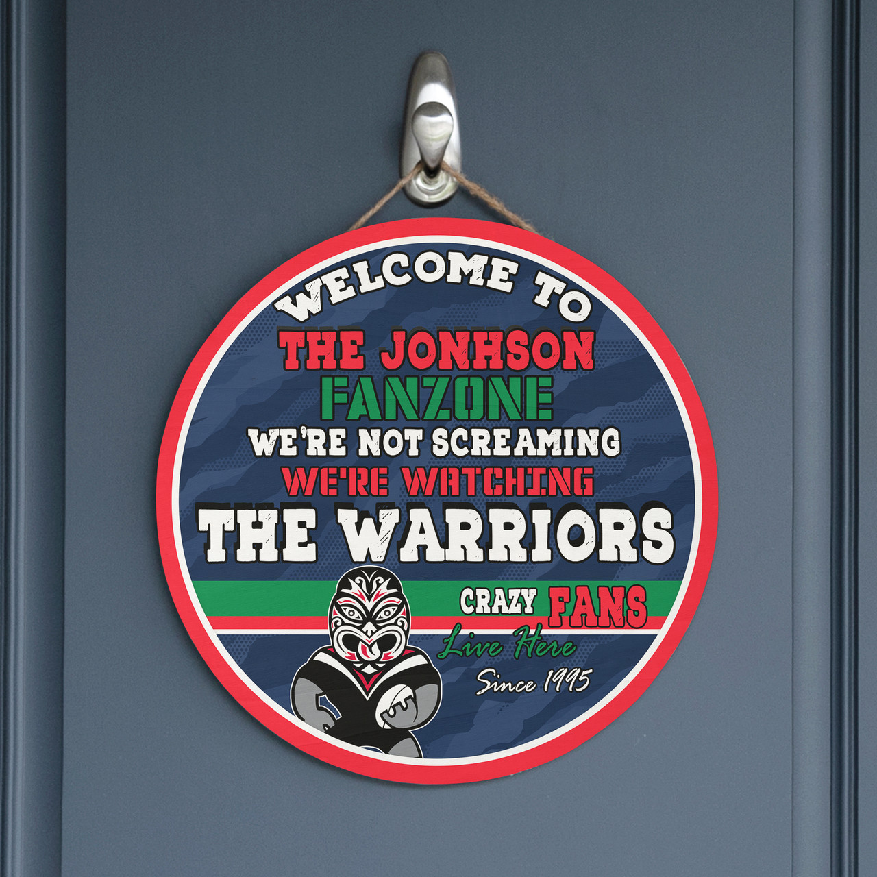 New Zealand Door Sign - Welcome to Our Fan Zone Door Sign