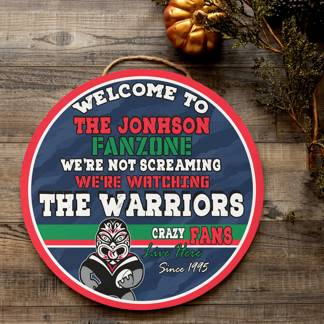 New Zealand Door Sign - Welcome to Our Fan Zone Door Sign