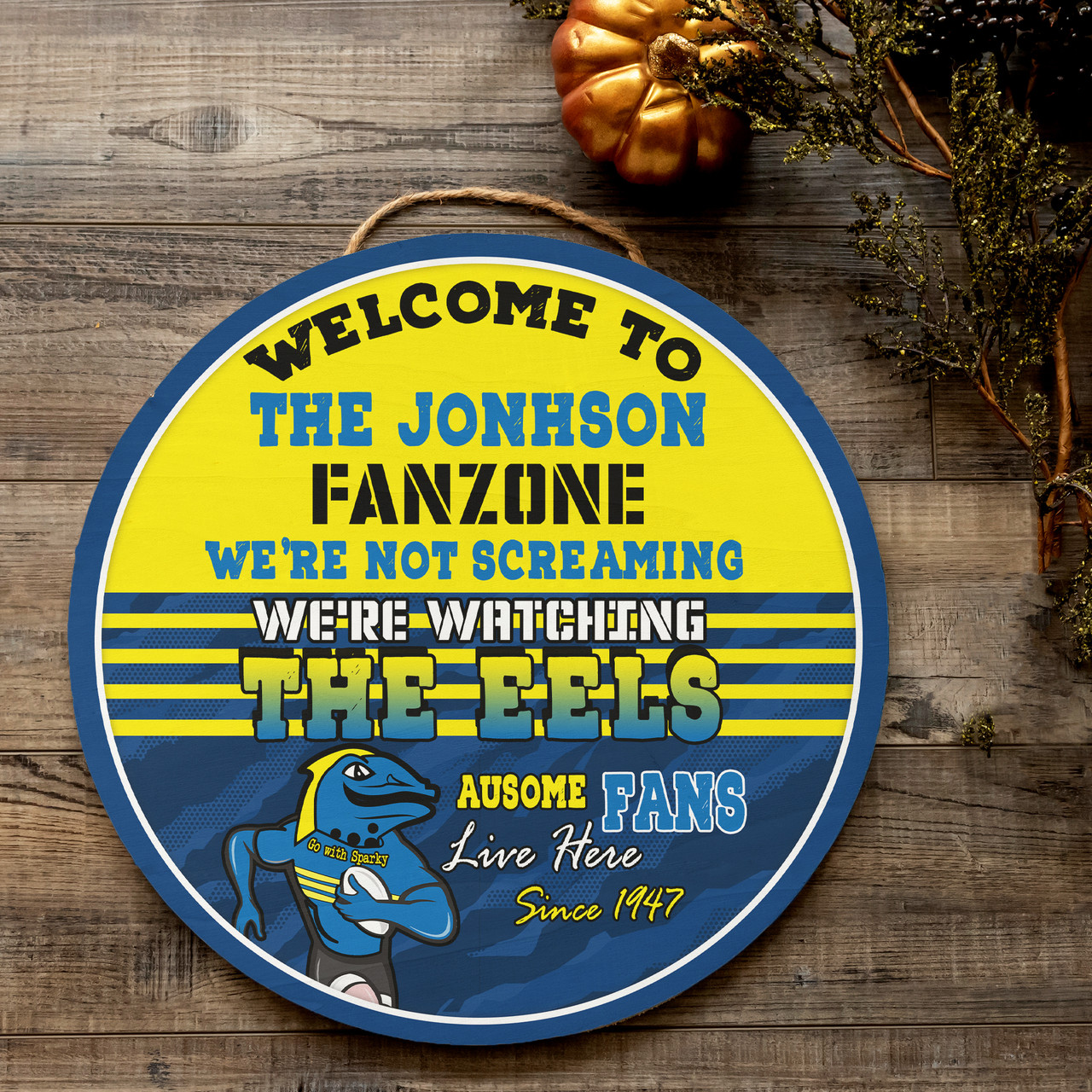 Parramatta Door Sign - Welcome To Our Fan Zone Door Sign