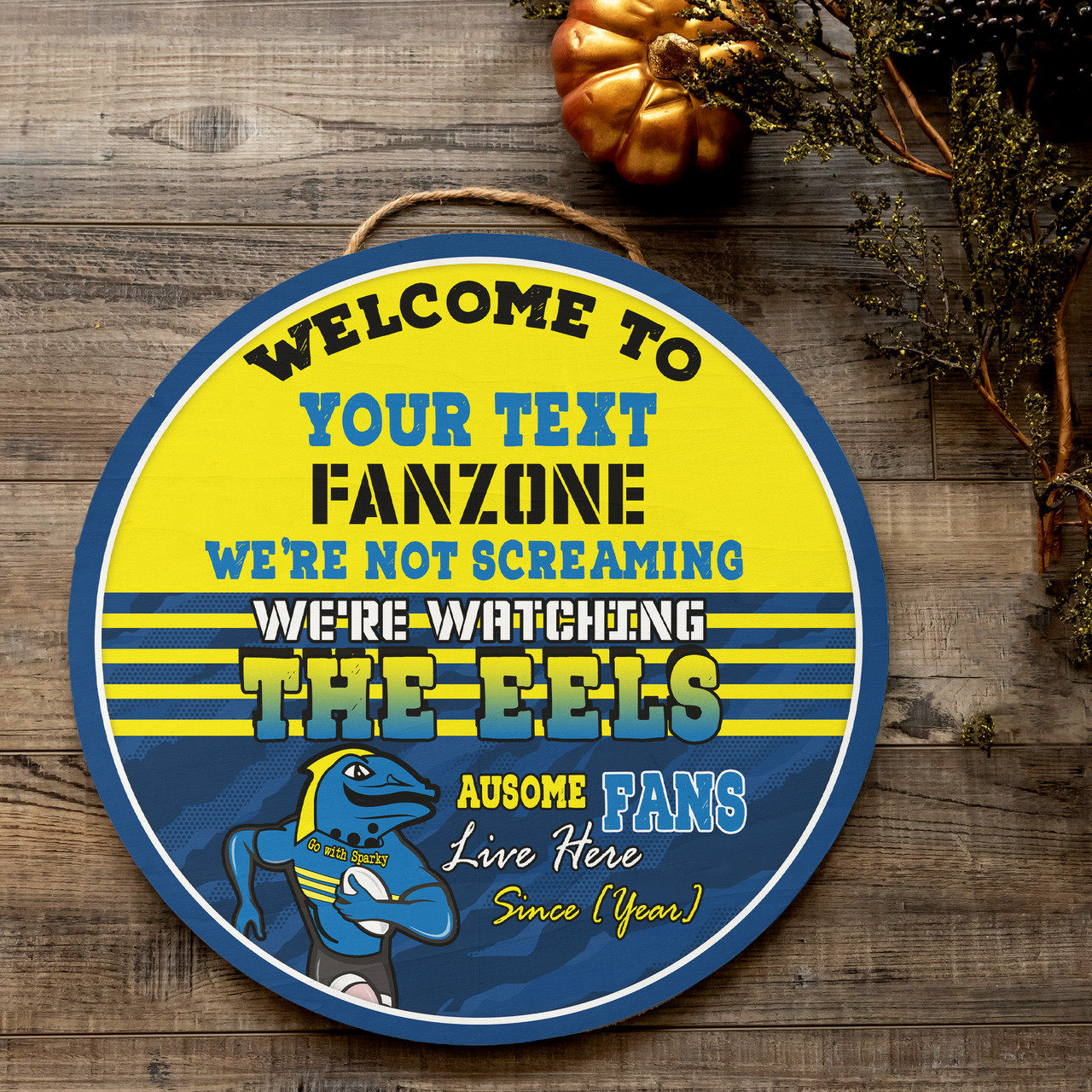 Parramatta Door Sign - Welcome To Our Fan Zone Door Sign
