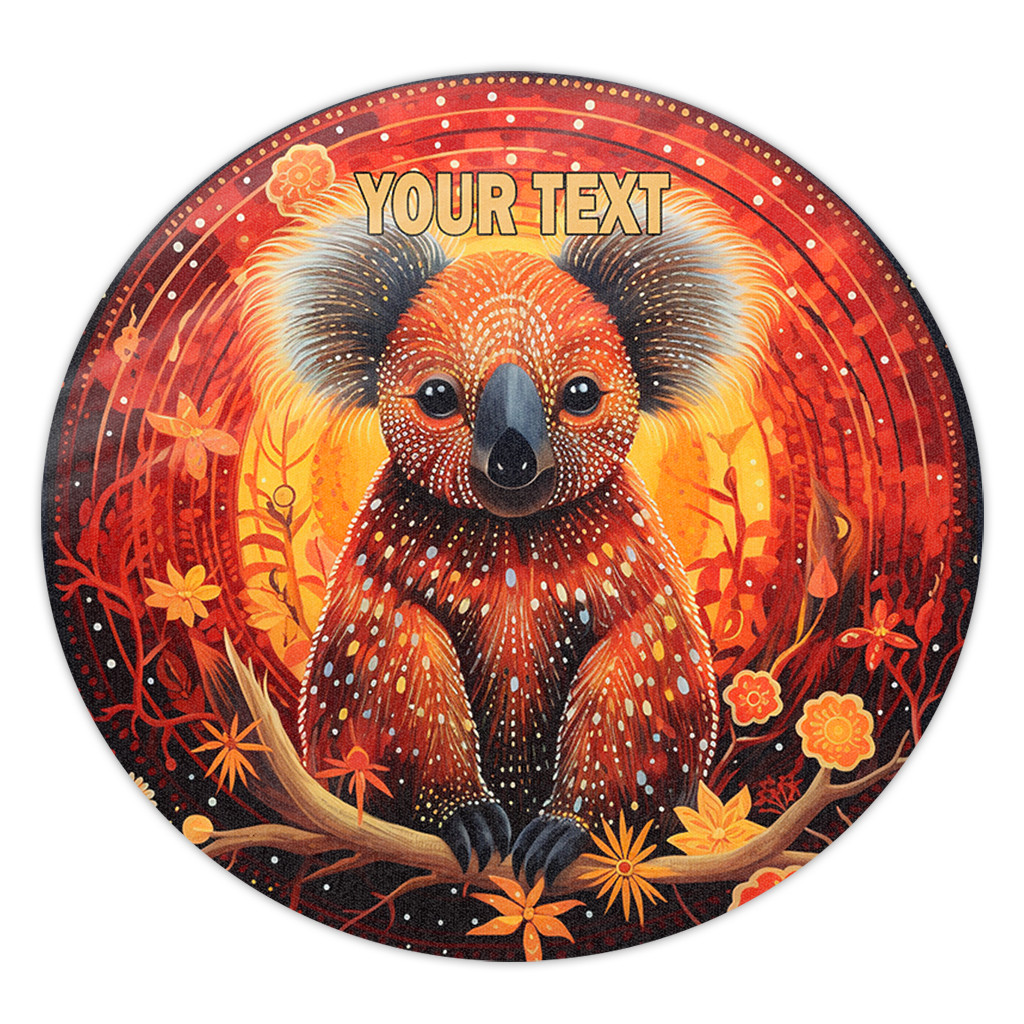 Australia Koala Custom Round Rug - Dreaming Art Koala Aboriginal ...