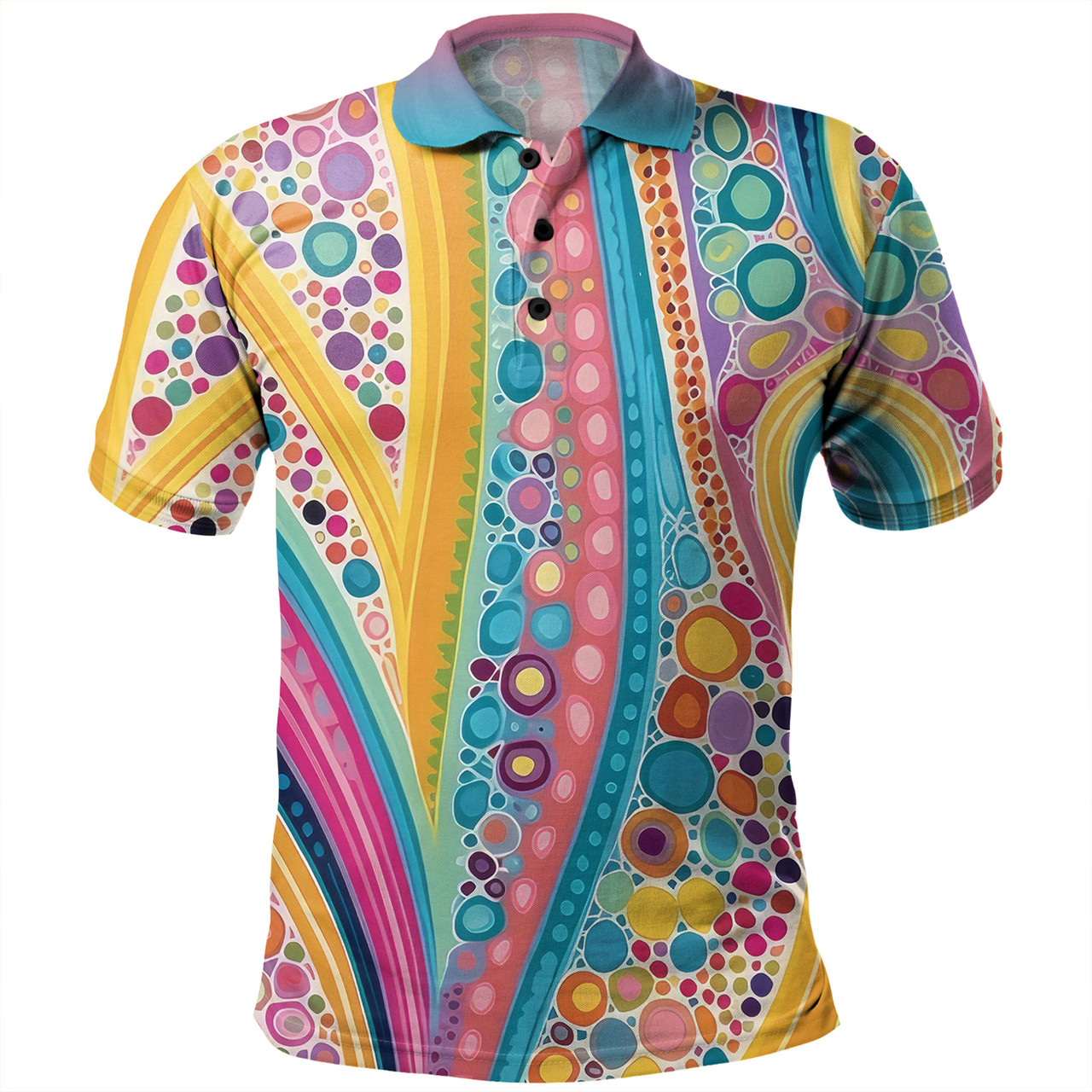 Australia Aboriginal Polo Shirt - Aboriginal Colourful Dots Inspired ...