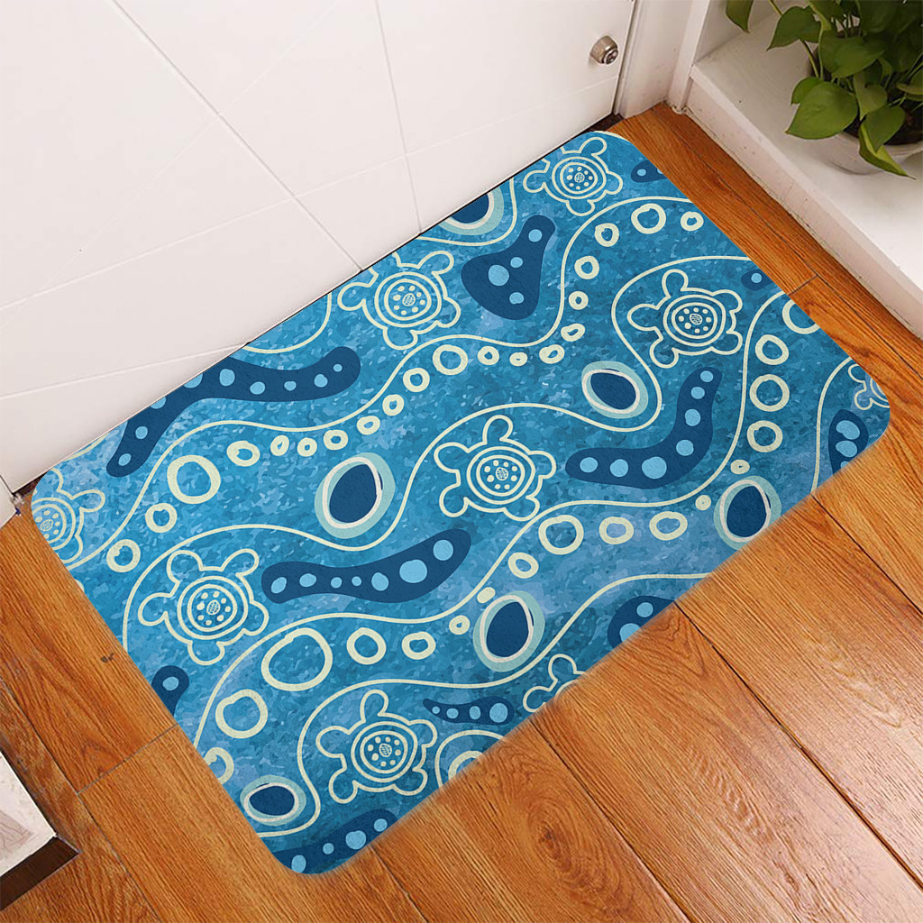 Australia Aboriginal Door Mat - River With Aboriginal Dot Art Inspired ...