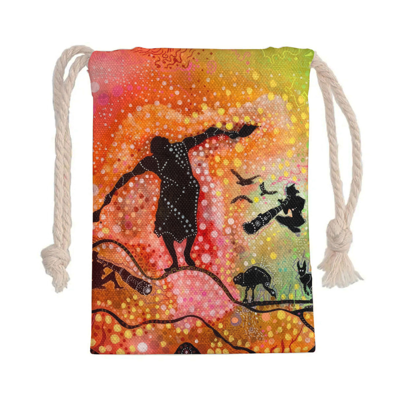 Australia Aboriginal Drawstring Bag - The Dream Time spiritual ...