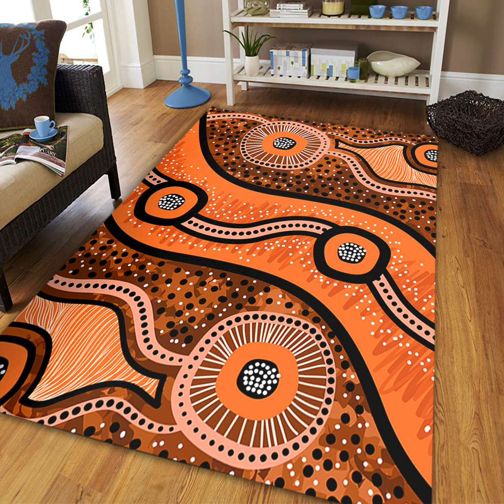 Australia Aboriginal Area Rug - Australian Aboriginal Background Area Rug
