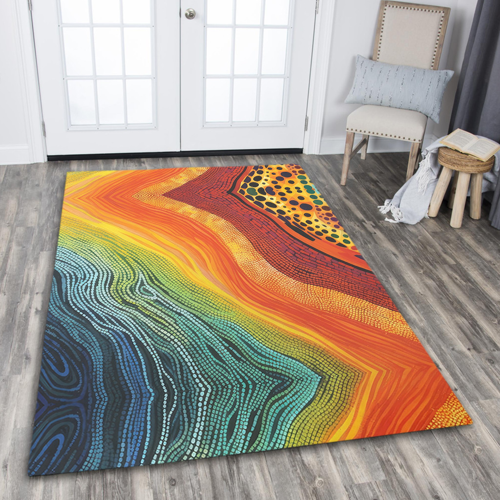 Australia Aboriginal Area Rug - Australian Indigenous Aboriginal Art ...