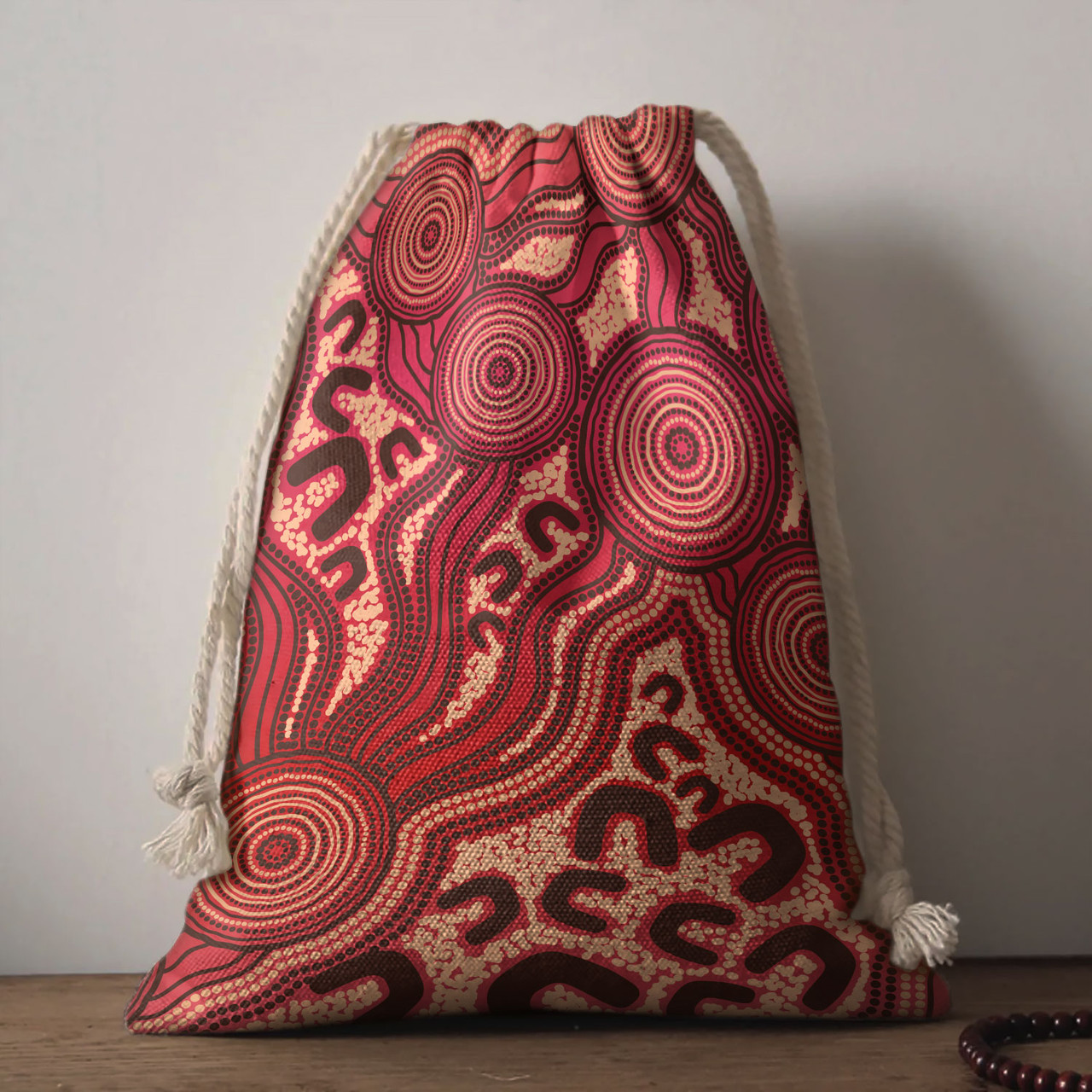 Australia Aboriginal Drawstring Bag - Aboriginal art background ...