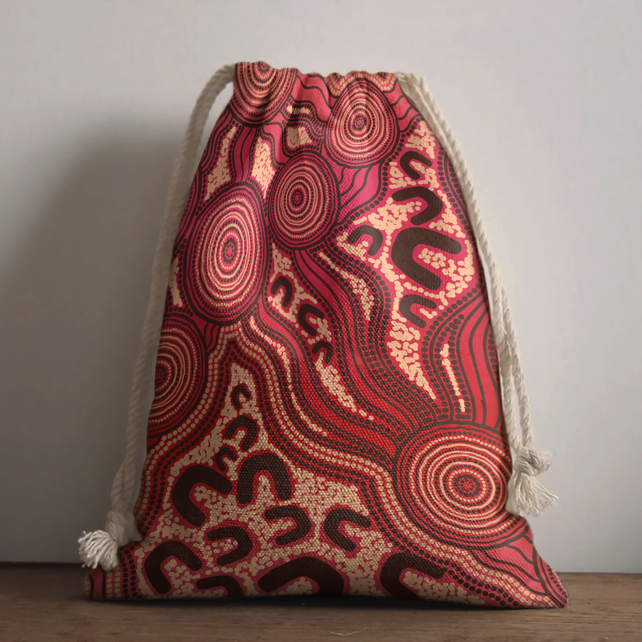 Australia Aboriginal Drawstring Bag - Aboriginal art background ...