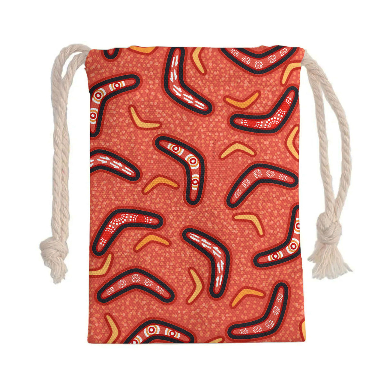 Australia Aboriginal Drawstring Bag - Aboriginal Boomerang Pattern ...