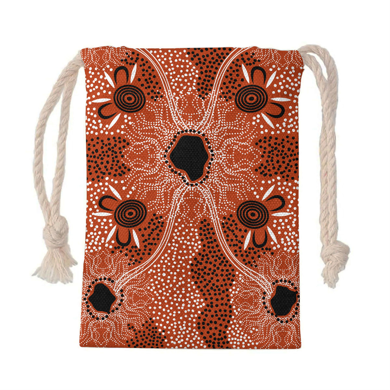 Australia Aboriginal Drawstring Bag - Connection art, brown aboriginal ...