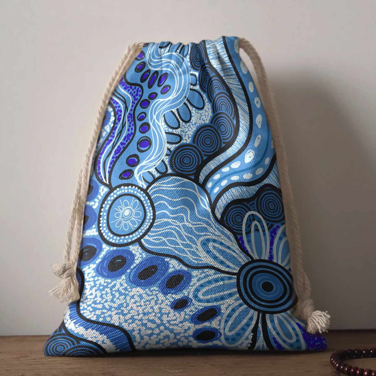 Australia Aboriginal Drawstring Bag - Contemporary style of aboriginal ...