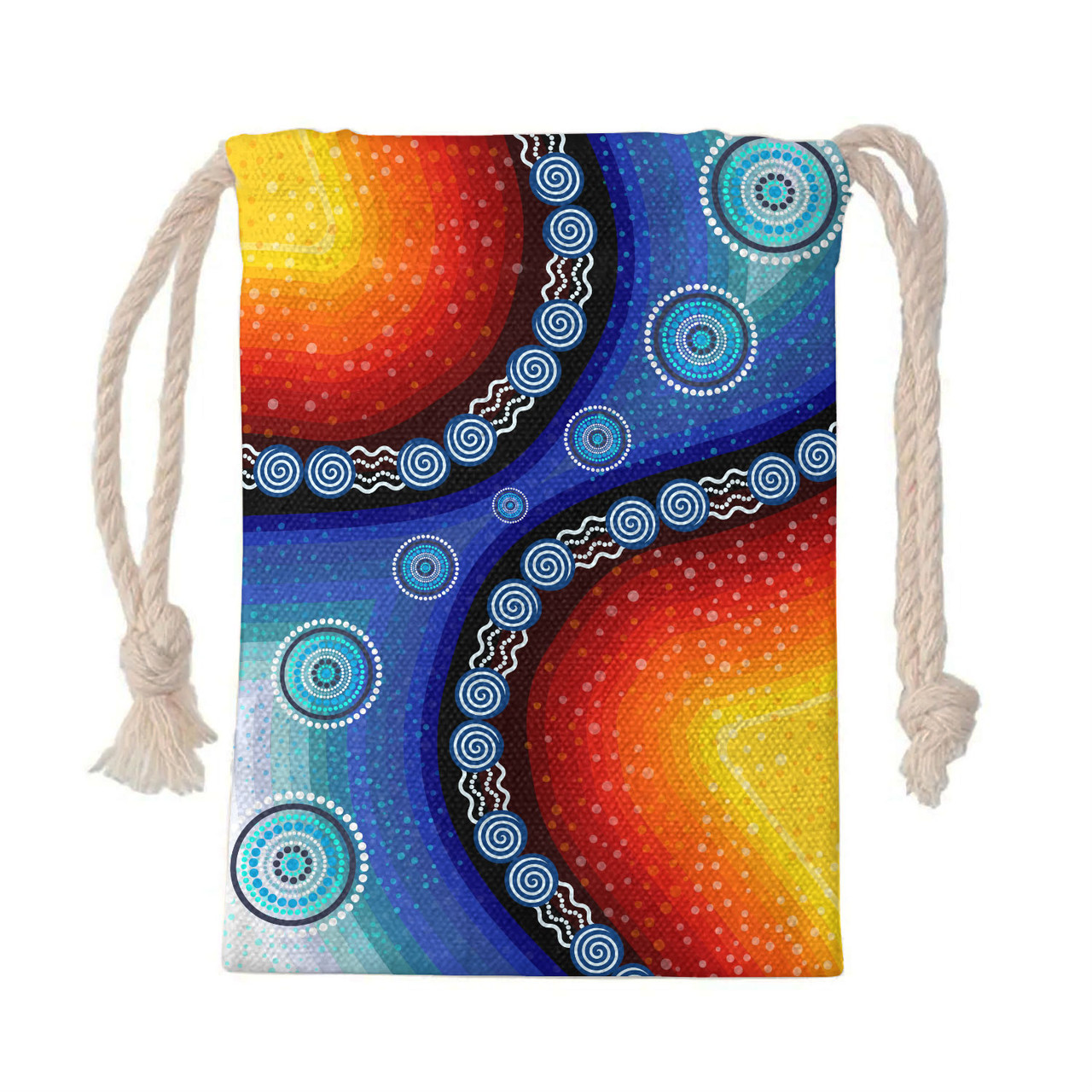 Australia Aboriginal Drawstring Bag - Illustration based on aboriginal ...