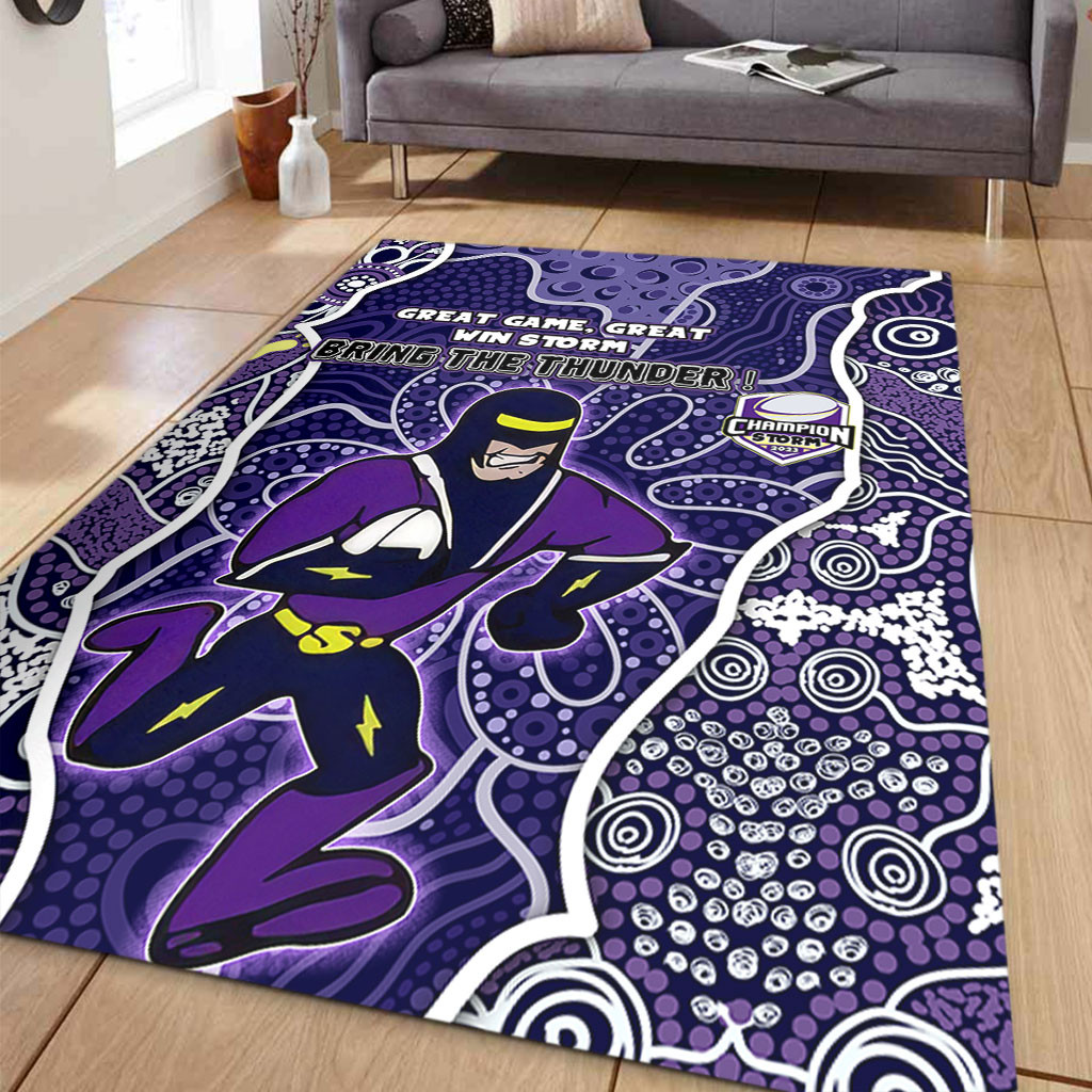 Melbourne Storm Grand Final Custom Area Rug - Custom Melbourne Storm ...