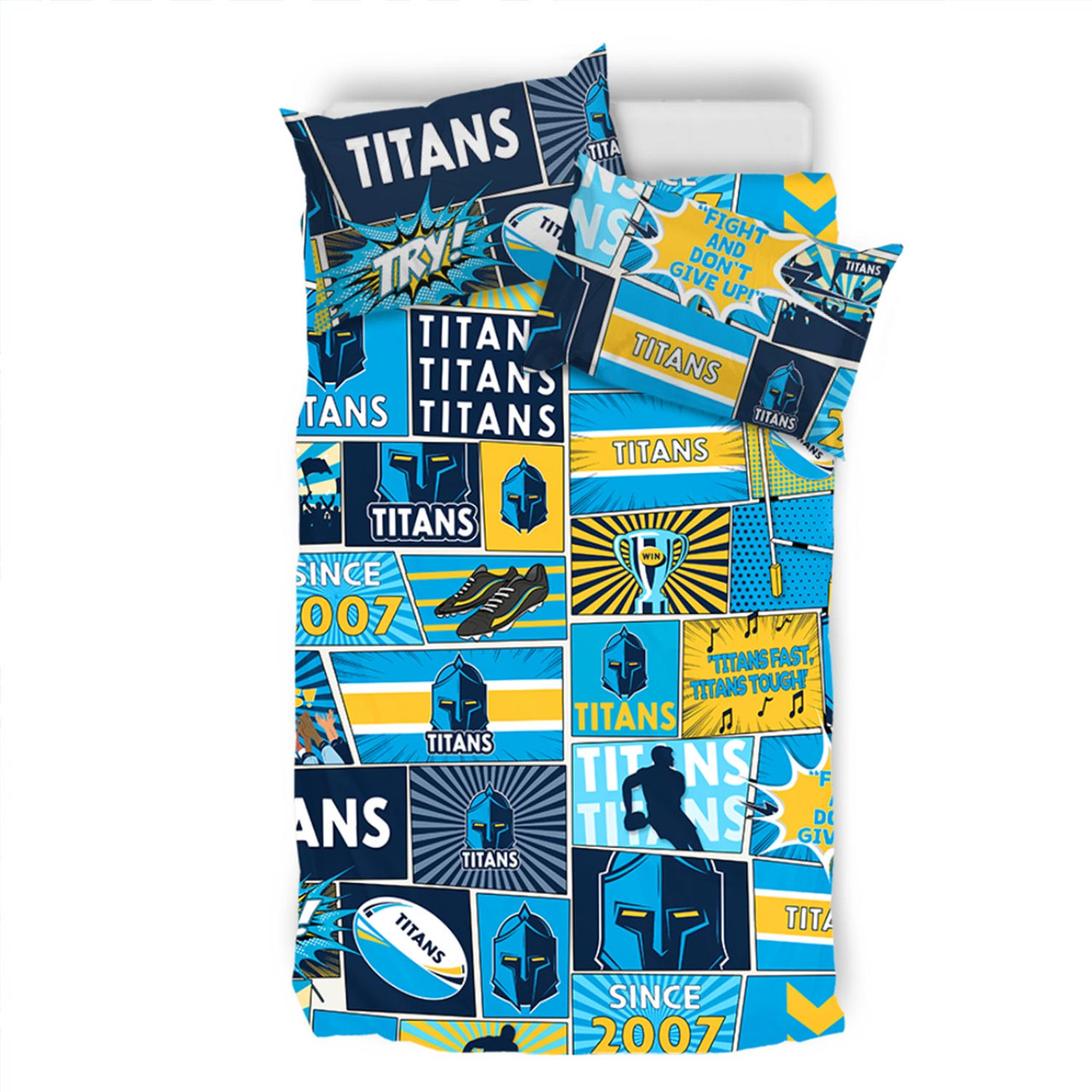 Gold Coast Titans Bedding Set - Team Of Us Die Hard Fan Supporters ...