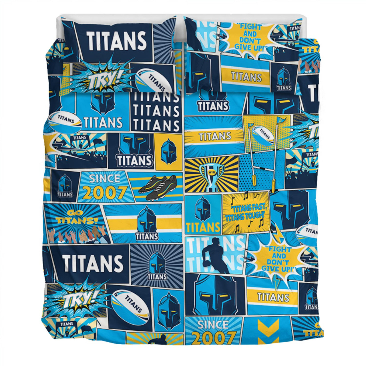 Gold Coast Titans Bedding Set - Team Of Us Die Hard Fan Supporters ...