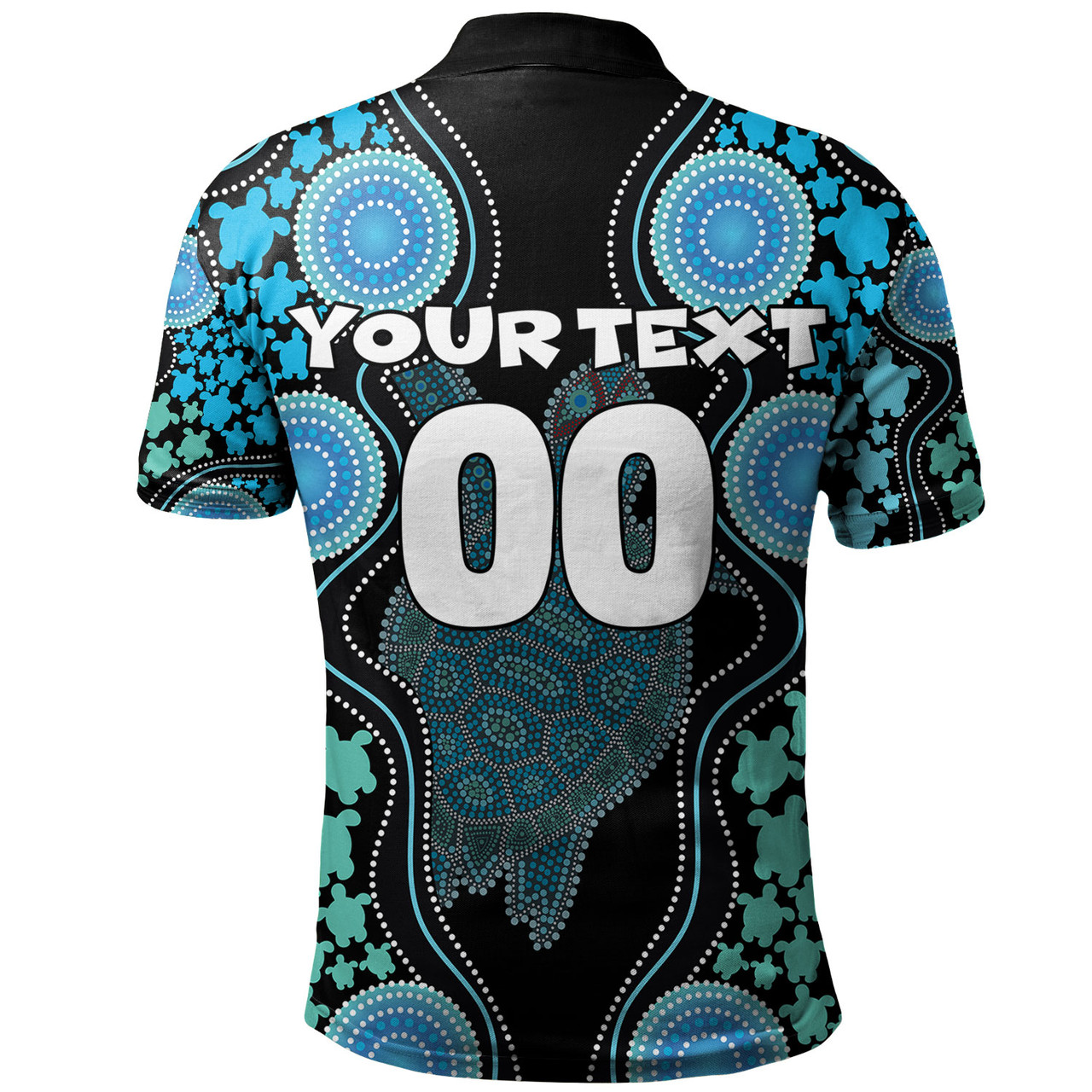 Australia Polo Shirt - Aboriginal Art Color Turtle Inspired