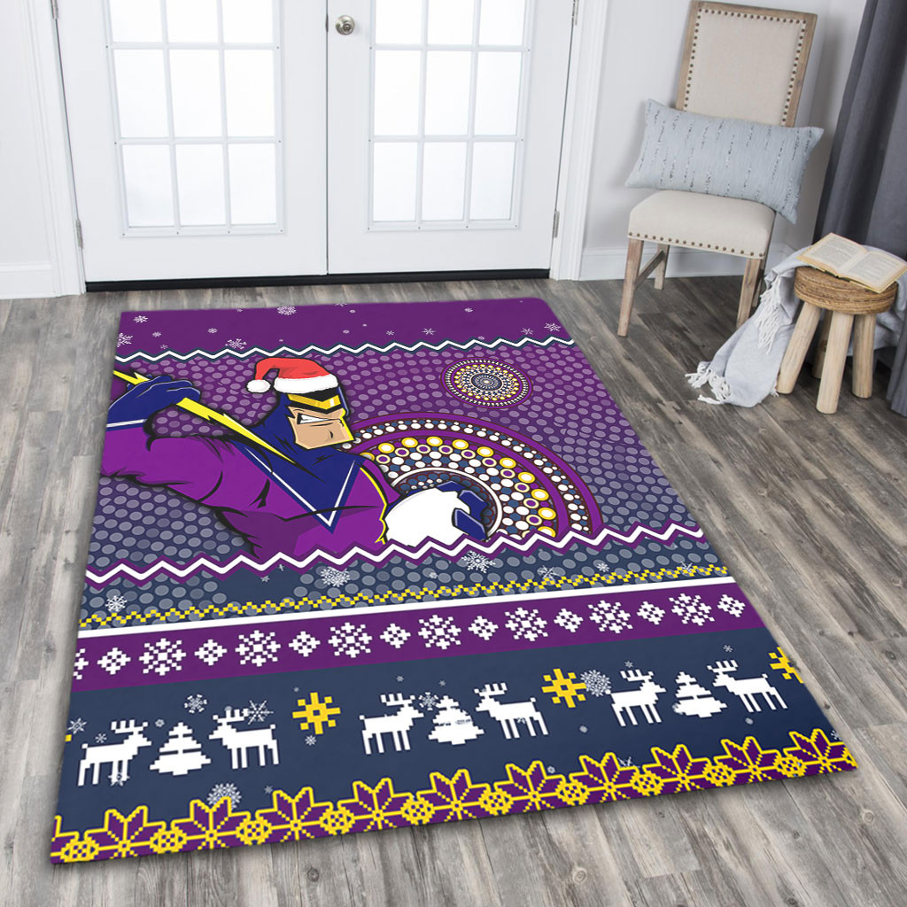Melbourne Storm Area Rug - Australia Ugly Xmas With Aboriginal Patterns ...