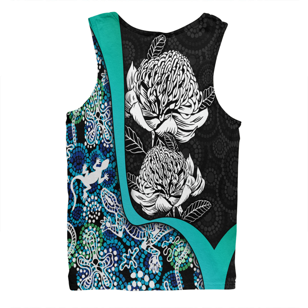 Australia Warratah Goanna Aboriginal Men Singlet - Waratah Flowers With ...
