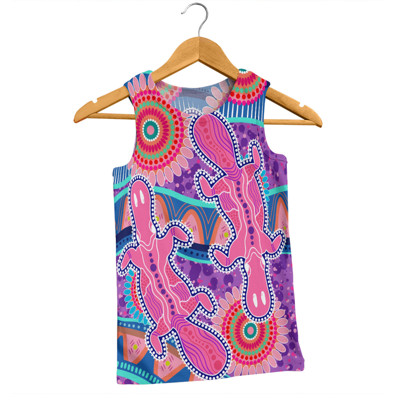 Australia Platypus Aboriginal Men Singlet - Pink Platypus With ...