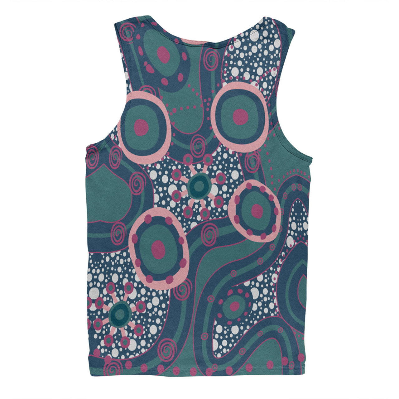 Australia Aboriginal Men Singlet - Green Aboriginal Dot Art Inspired ...