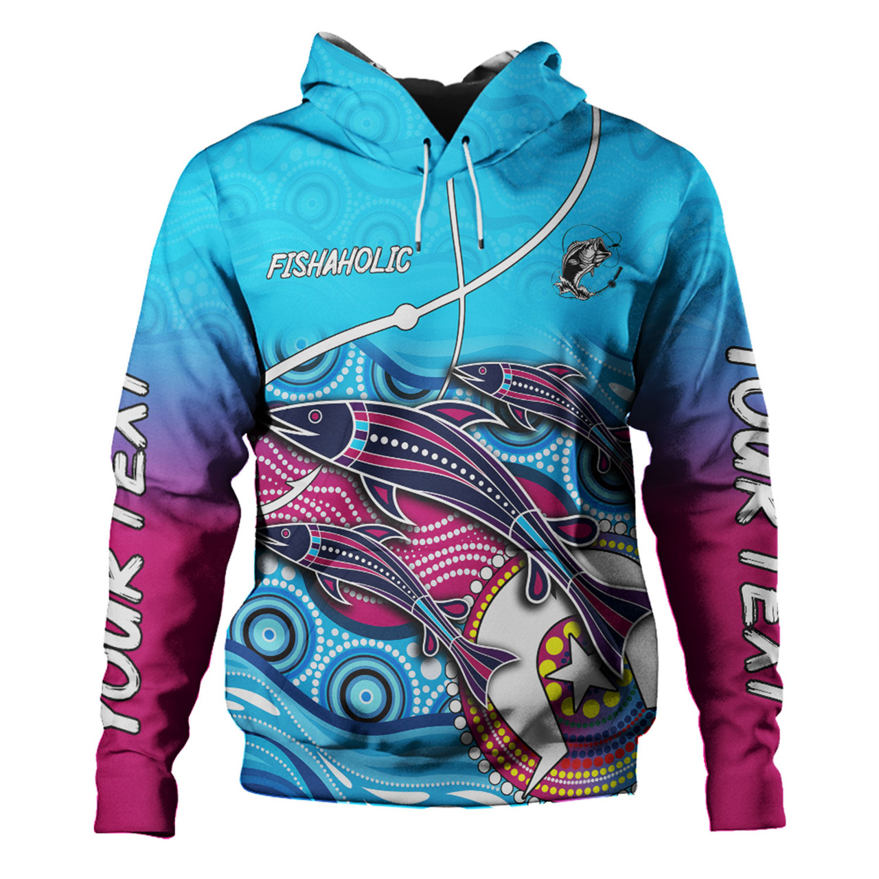 Australia Fishing Aboriginal Fishing Custom Hoodie - Fishaholic With ...