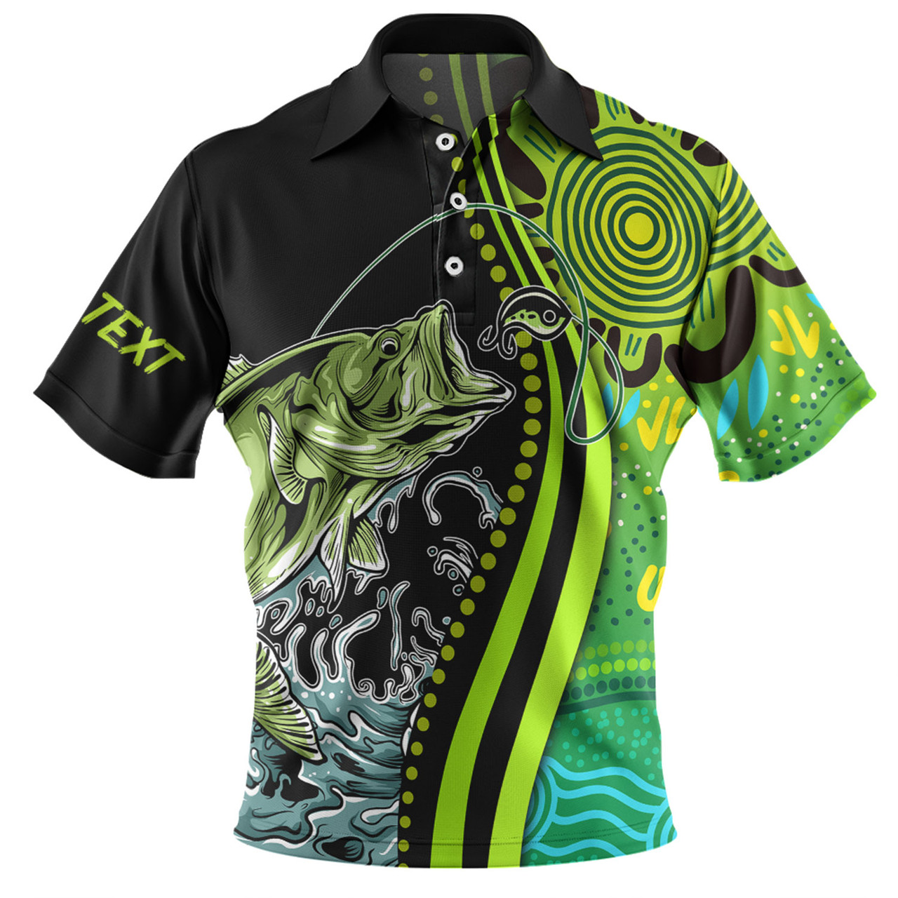 Australia Fishing Aboriginal Fishing Custom Polo Shirt - Rise And Shine ...